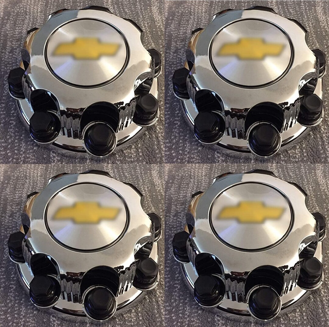 4X Chevy Silverado Suburban Express 16 Aluminum Wheel CHROME Center Hub ...