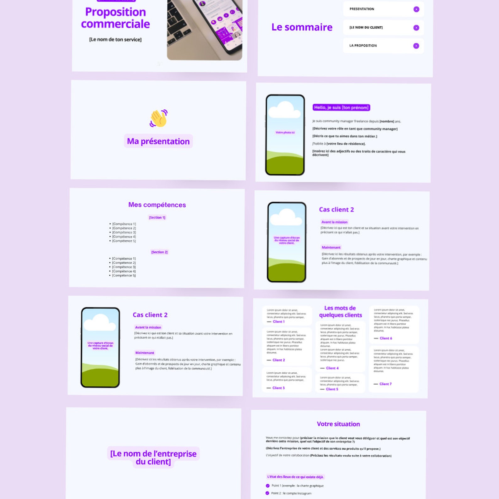 Modèle de proposition commerciale community manager - Etsy France