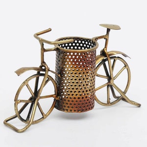 Handcrafted Cycle Metal Pen Stand With Antique Finish - Etsy