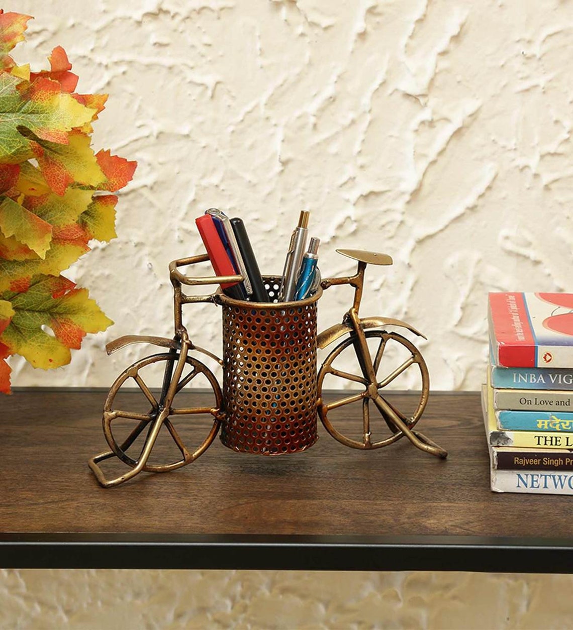 Handcrafted Cycle Metal Pen Stand With Antique Finish - Etsy