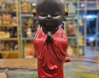 Spiritual Namaste Monk Sculpture Resin Statue for Home or Office Decor ...