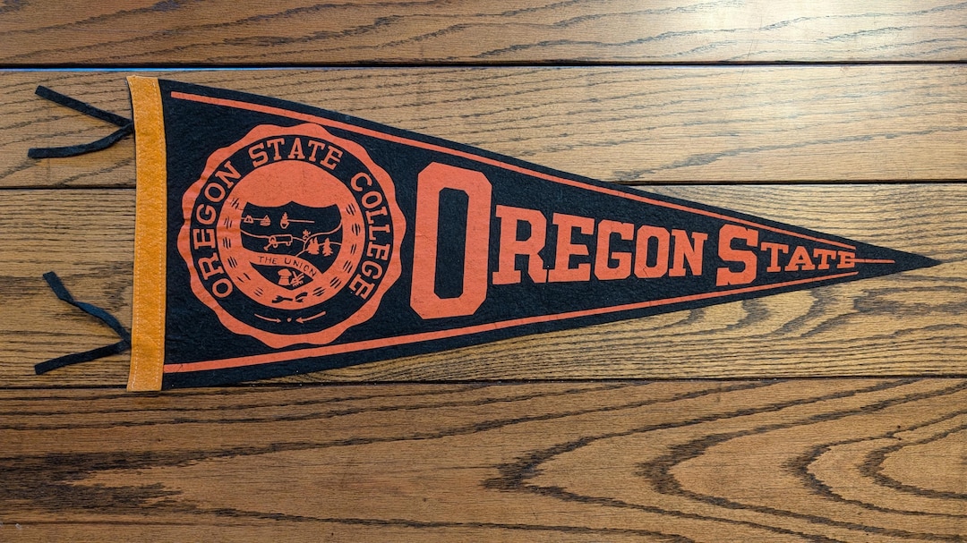 Vintage Circa 1950’s Oregon State University Felt Pennant - Unique - Etsy