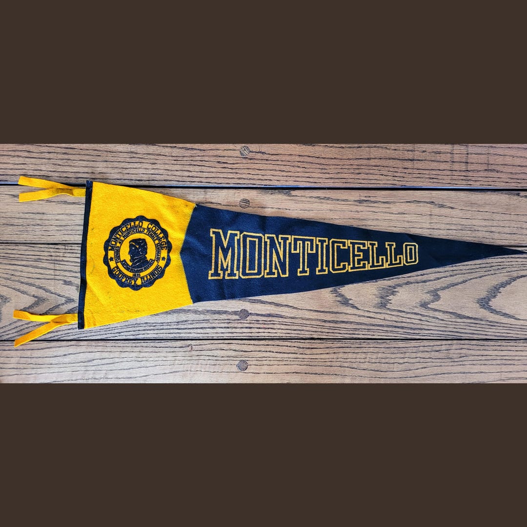Antique 1940’s Monticello College Felt Pennant (now Lewis & Clark ...