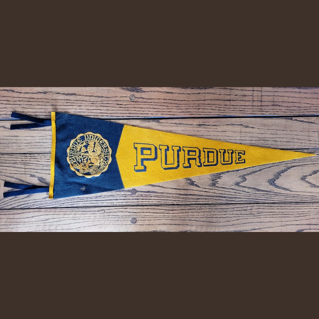 Antique 1940’s Purdue University Felt Pennant - RARE - Etsy