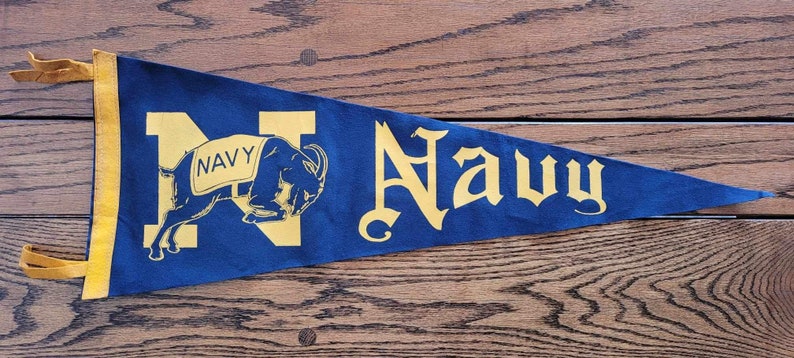 Vintage Circa 1950s Naval Academy navy Felt Pennant Unique - Etsy