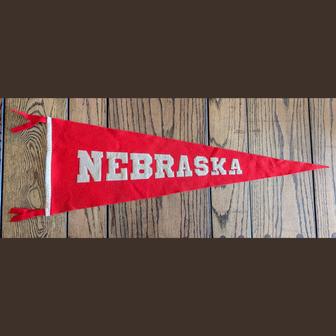 Antique Circa 1930's University of Nebraska Felt Pennant - RARE - Etsy