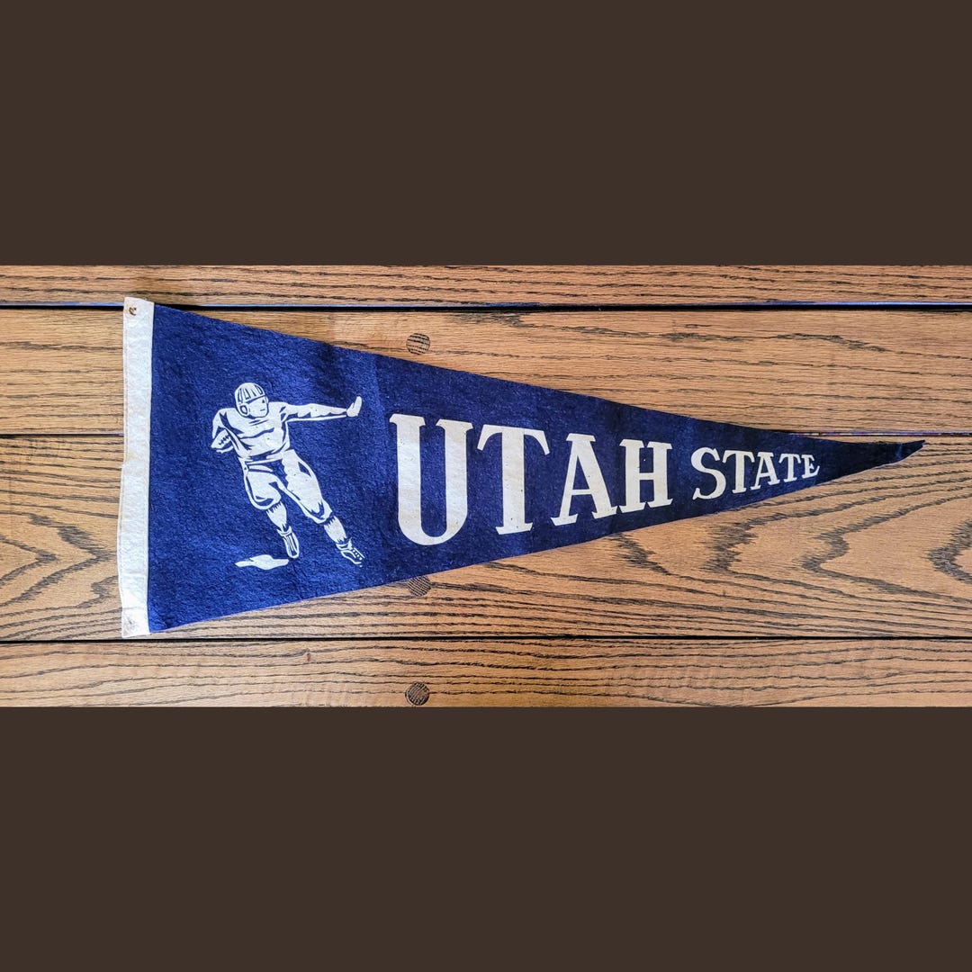 Antique 1930’s Utah State University Football Felt Pennant - RARE - Etsy
