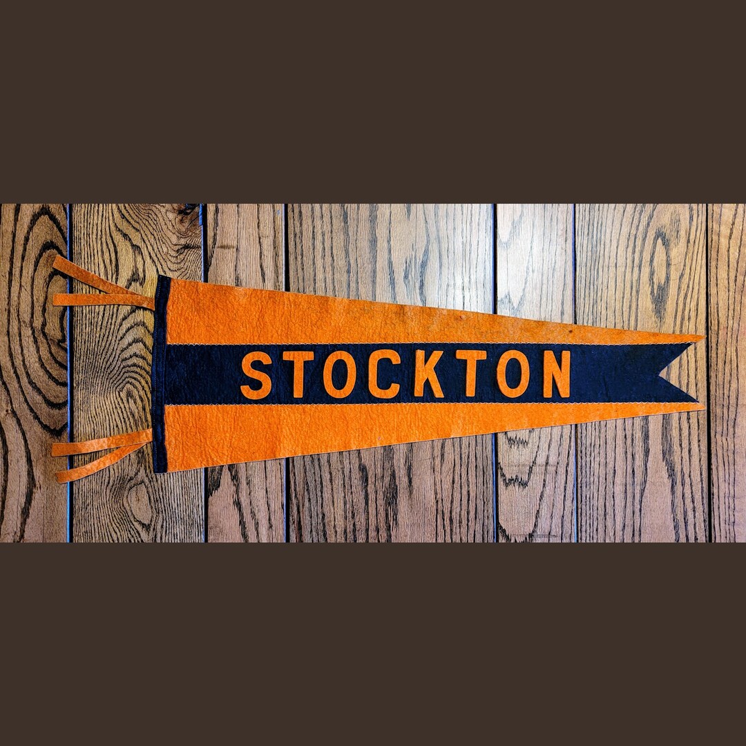 Antique Circa 1910 Stockton Felt Pennant - RARE - Etsy