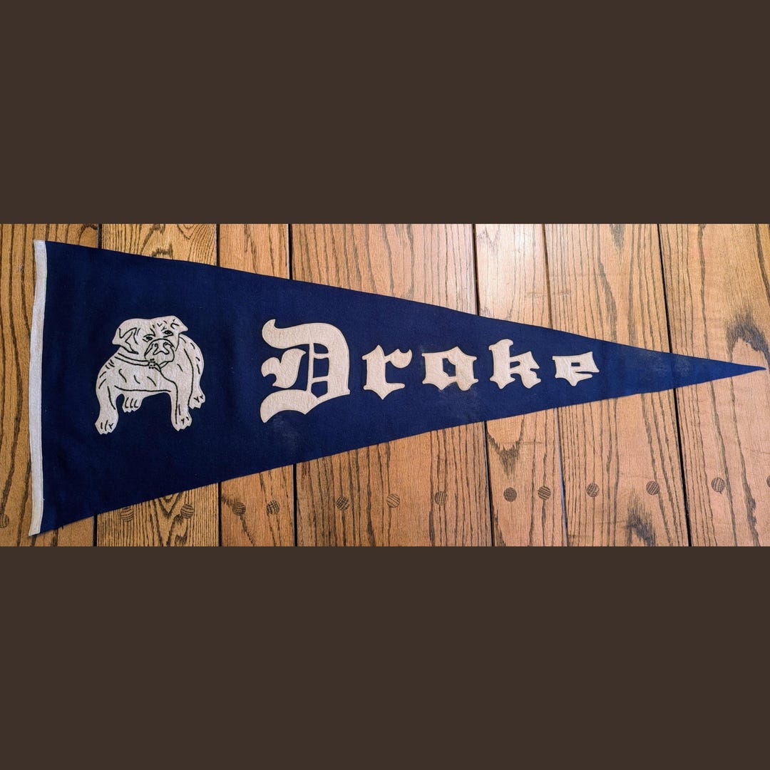 Massive Antique Early 1900's Drake University Felt Pennant - RARE - Etsy