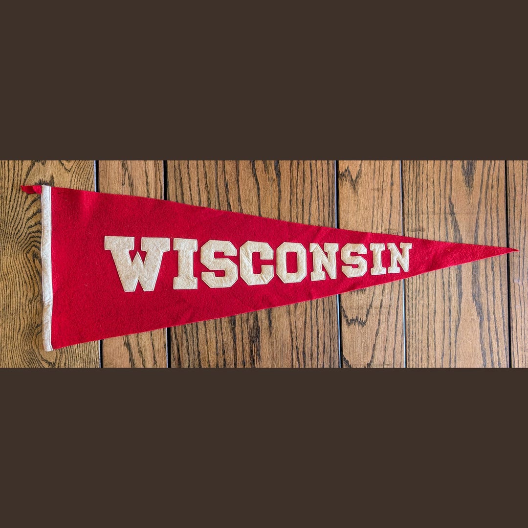 Antique Circa 1930's University of Wisconsin Felt Pennant - RARE - Etsy