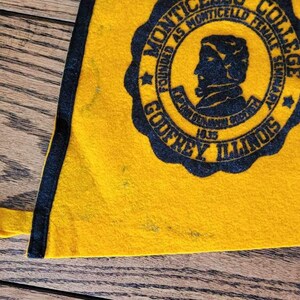 Antique 1940’s Monticello College Felt Pennant (now Lewis & Clark ...