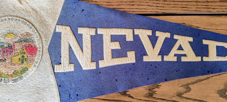 Antique Early 1900’s Nevada Felt Pennant - RARE - Etsy
