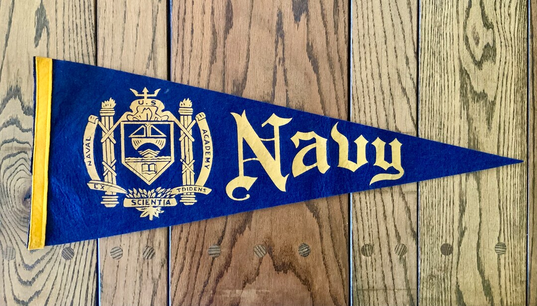 Vintage Circa 1950s Naval Academy navy Felt Pennant Unique - Etsy