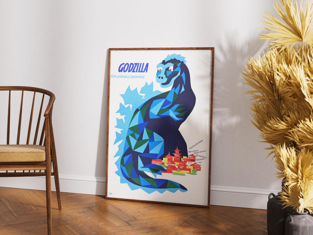 Godzilla 1954 - Oldschool Retro Movie Polish Theatrical Reprint Poster ...