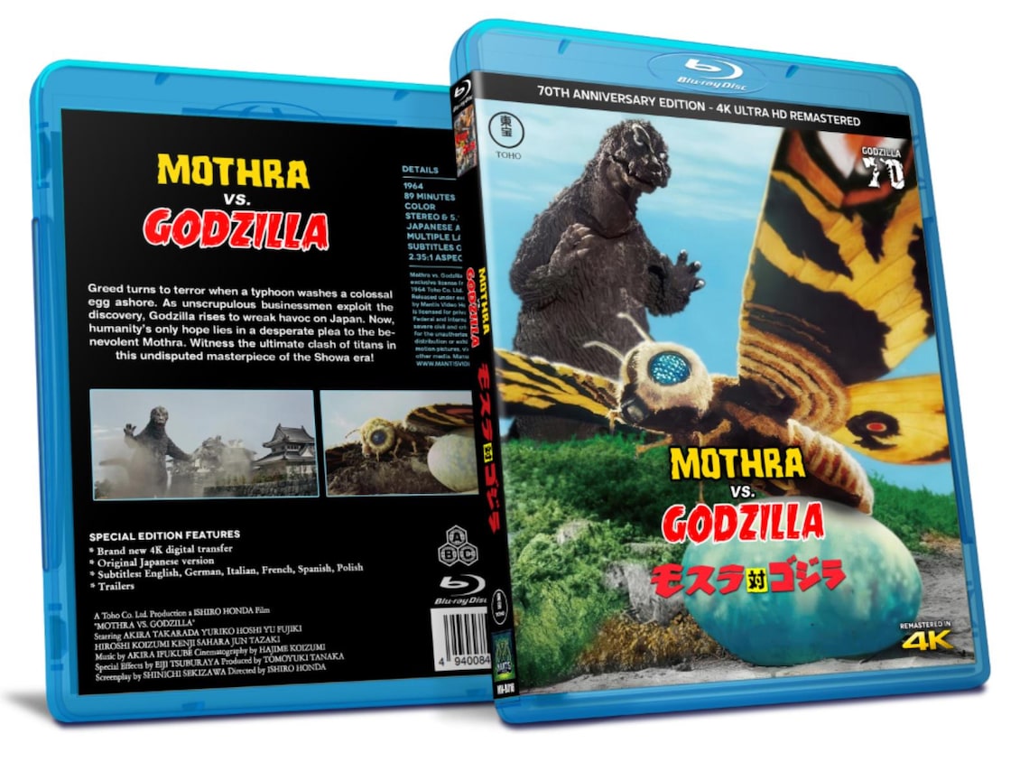 Mothra Vs. Godzilla (1964) Japanese 4K Remaster - Blu Ray Disc - Etsy