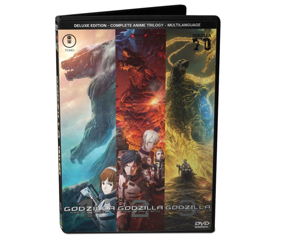 Godzilla Anime Trilogy Multilanguage Audio Subtitles 3 DVD Discs Godzilla Anime Trilogy Multilanguage Audio Subtitles 3 DVD Discs