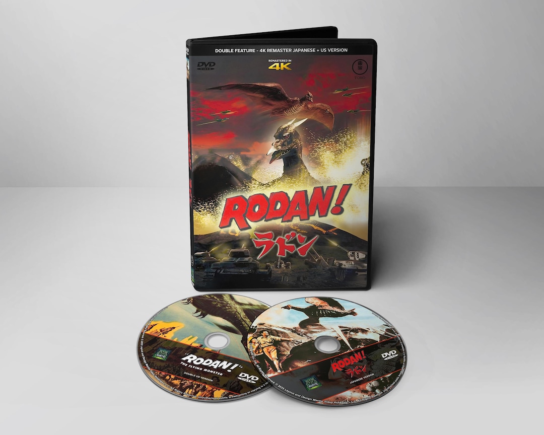 Rodan (1956) - 4K Remaster Japanese + 2 US Versions - 2 Dvd Discs - Etsy