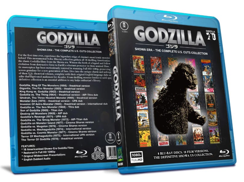 GODZILLA - the Showa Era - Complete US Cut Blu Ray Set - 8 Discs ...