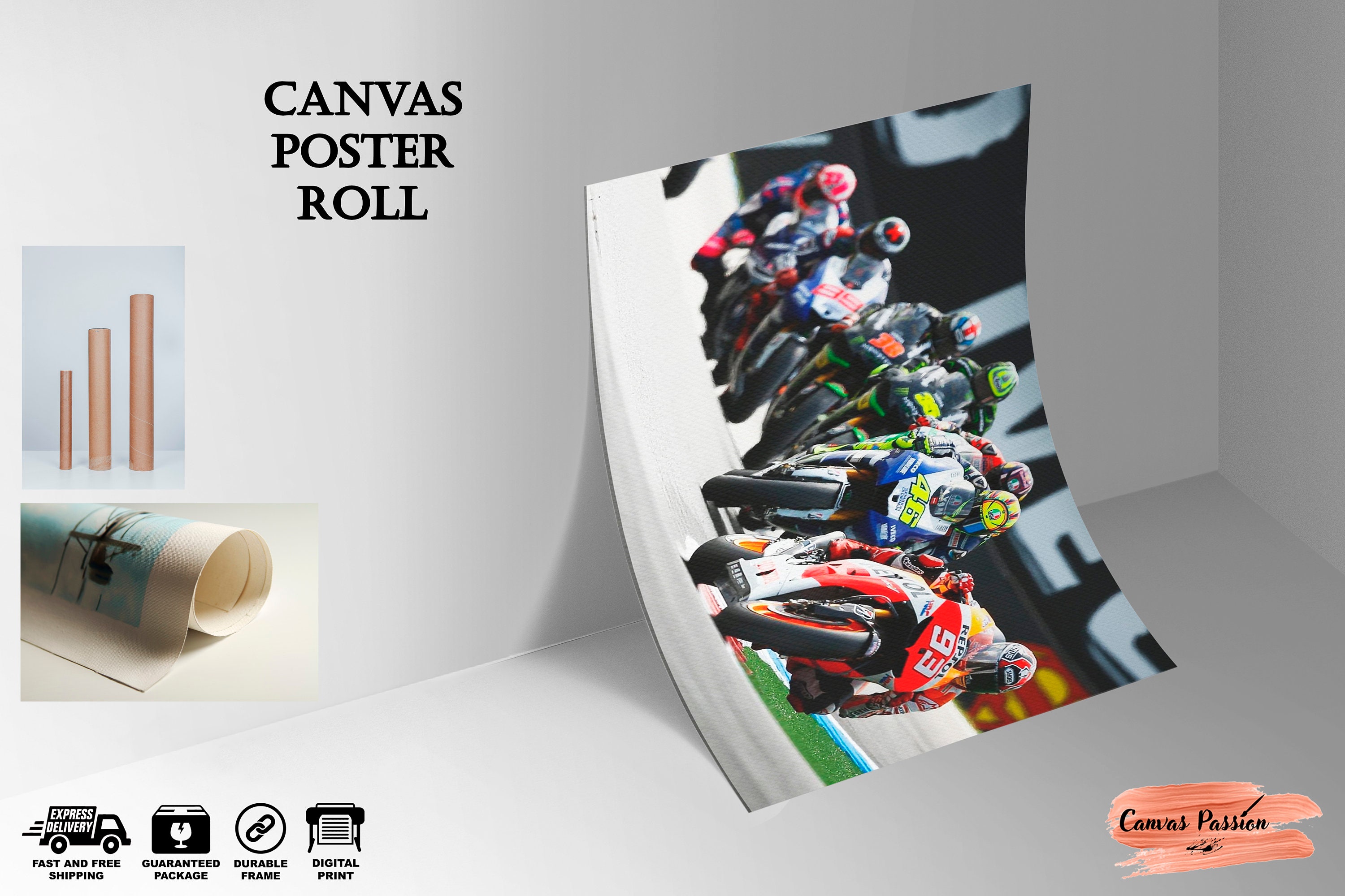 Legend Motogp Famous Canvas, Motorcycle Racing Canvas, Racing Wall ...