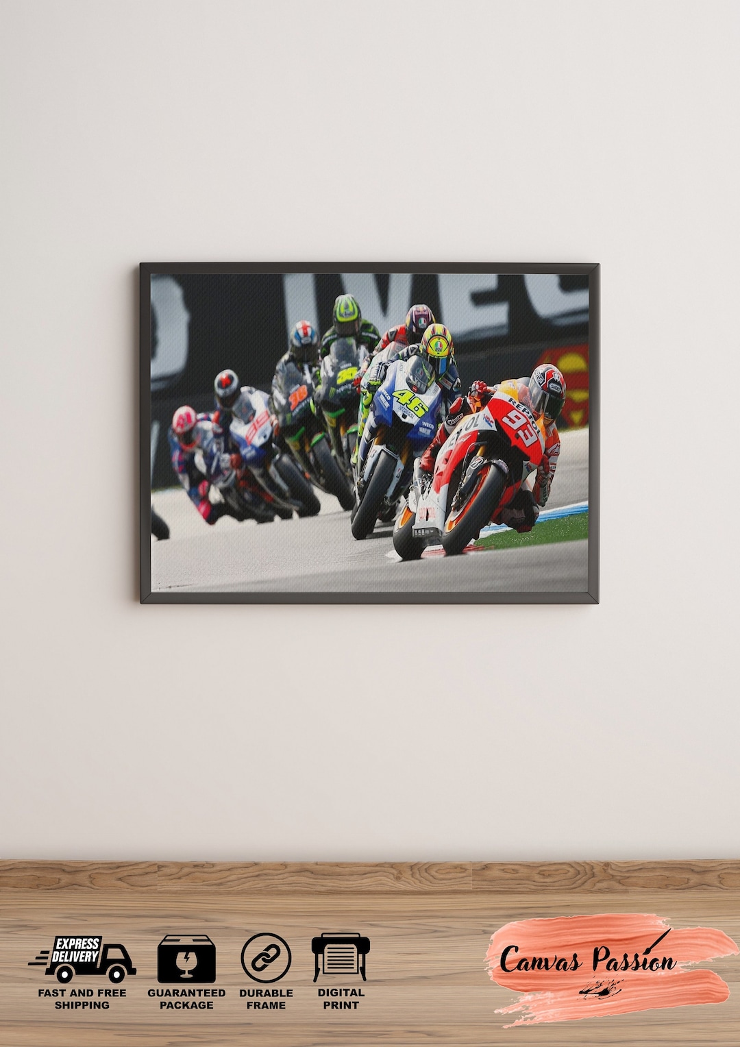 Legend Motogp Famous Canvas, Motorcycle Racing Canvas, Racing Wall ...