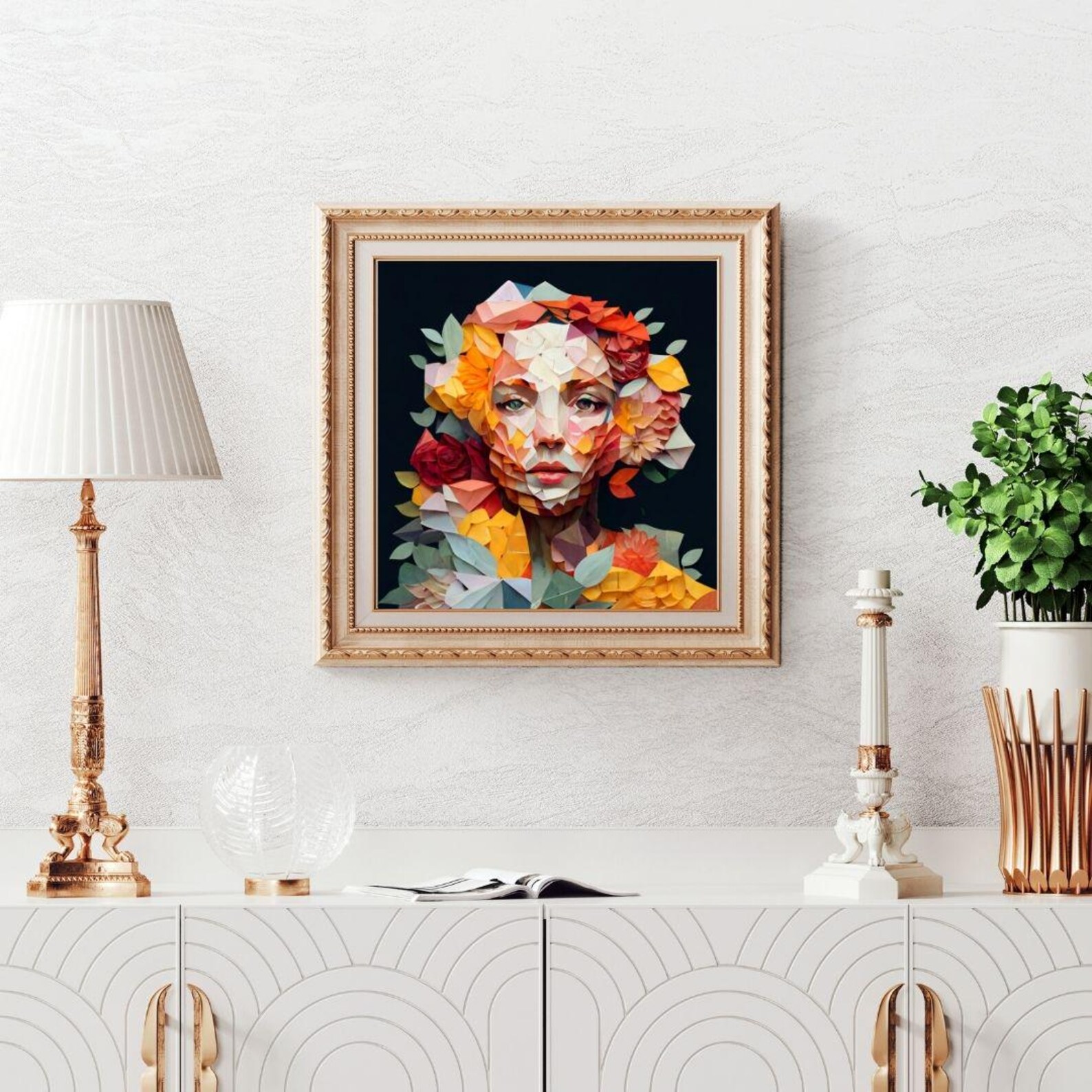 Colorful Flowers Cubist Portrait of a Woman Cubism, Colorful Flower ...