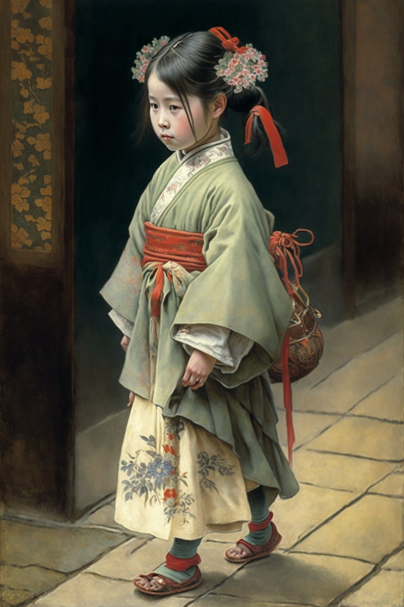 Japanese Girl Edo Period Japanese Print Line Art Japanese Art, Girl ...