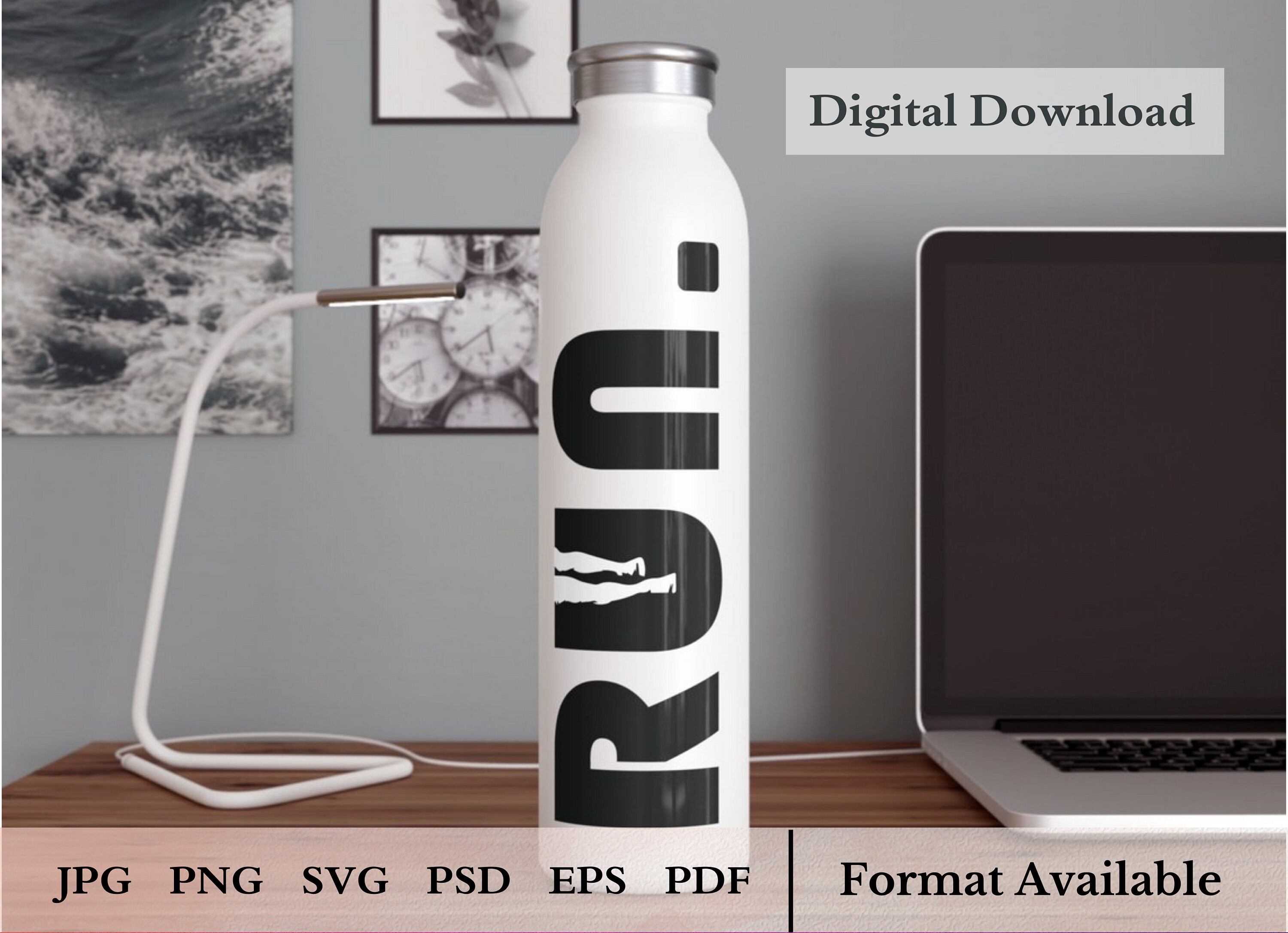 RUN Digital Svg Cut File- Digital Art - Fitness Runner Cut File ...