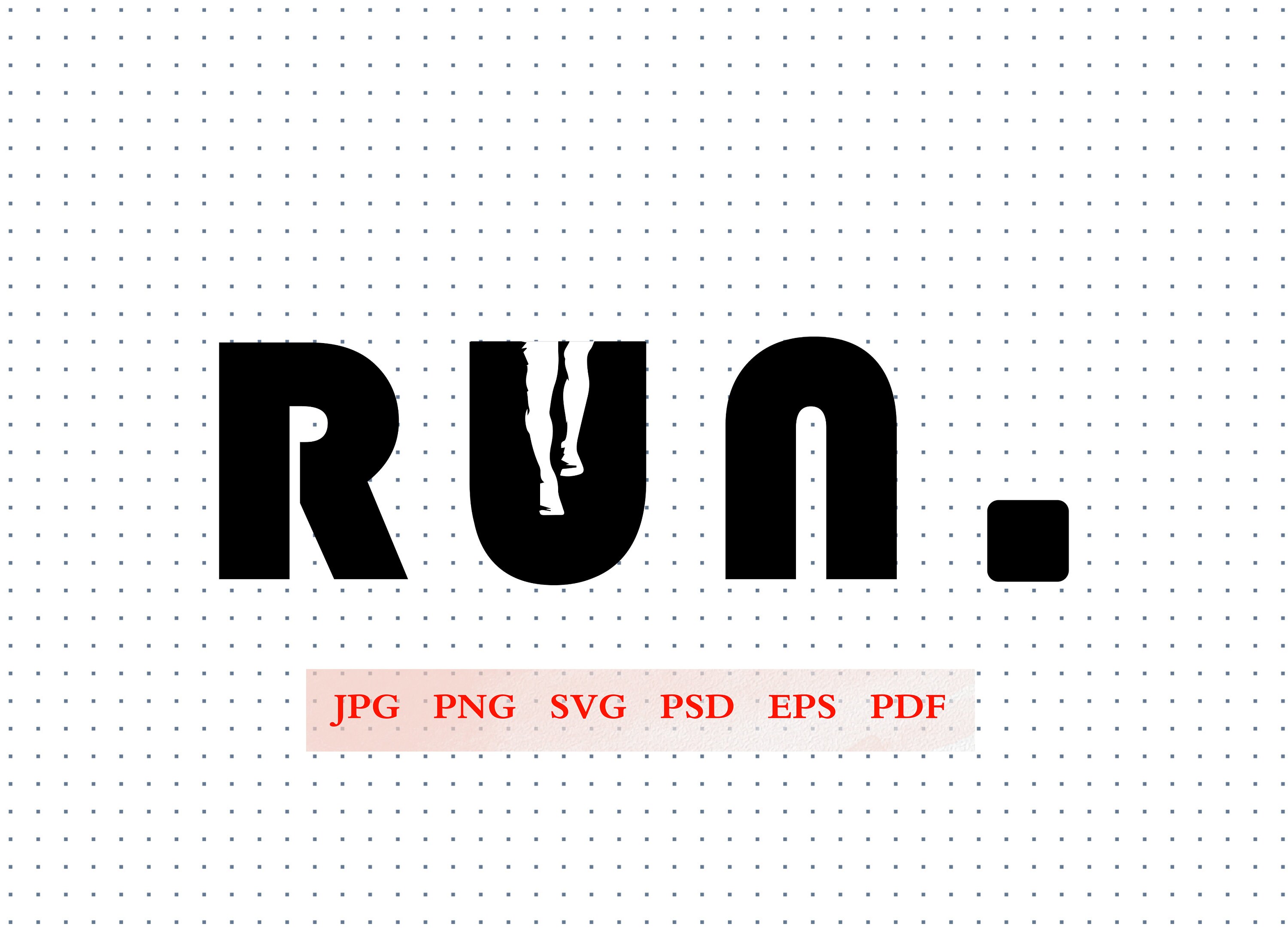 RUN Digital Svg Cut File- Digital Art - Fitness Runner Cut File ...