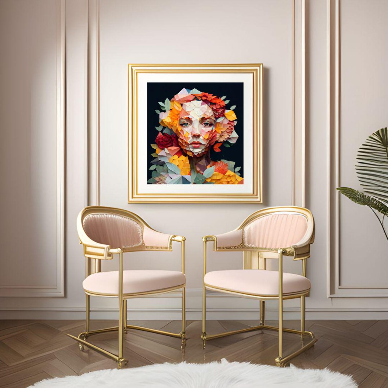 Colorful Flowers Cubist Portrait of a Woman Cubism, Colorful Flower ...