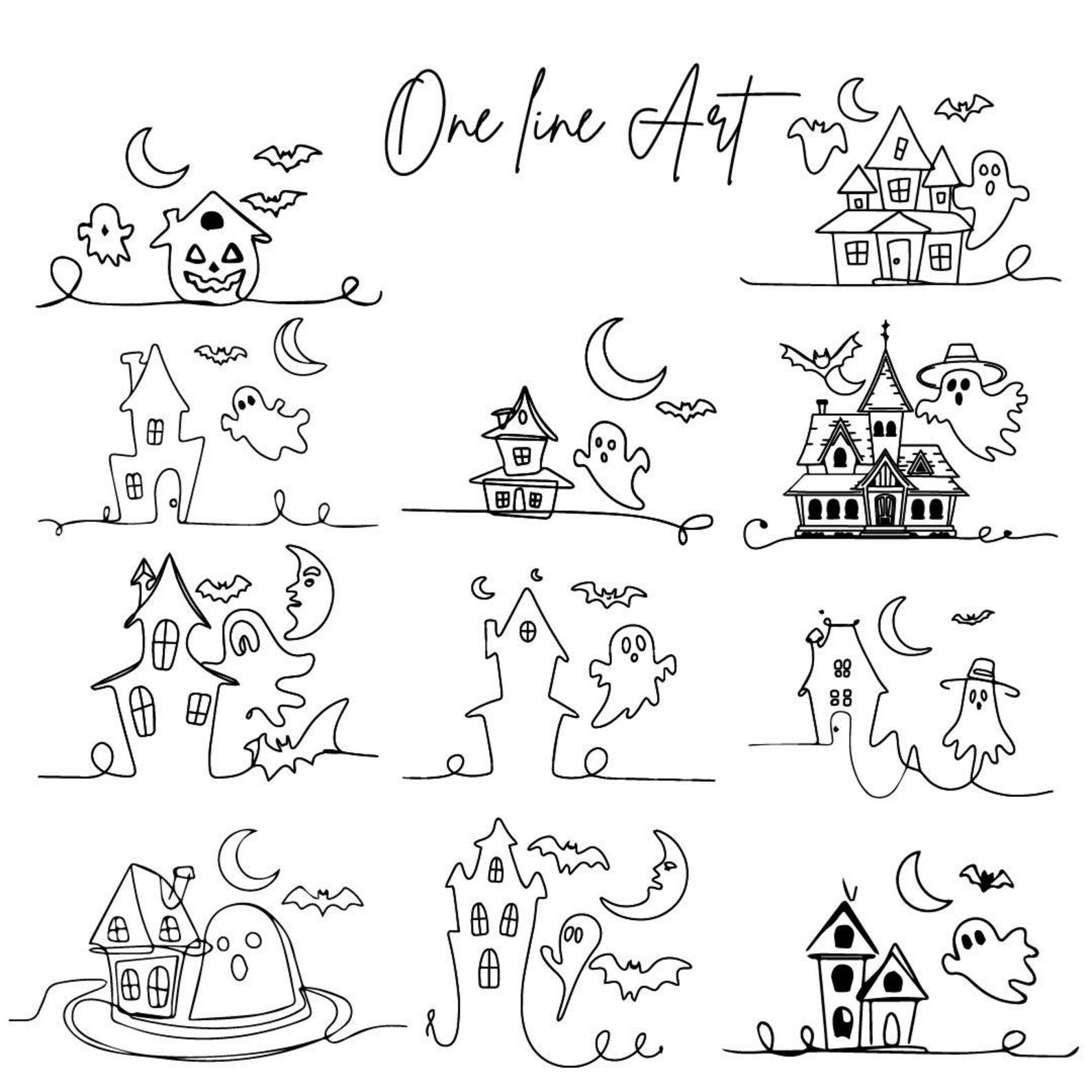 Halloween Doodles/ Hand Drawn Spooky Ghost Clip Art/ Hand Drawn Spooky ...