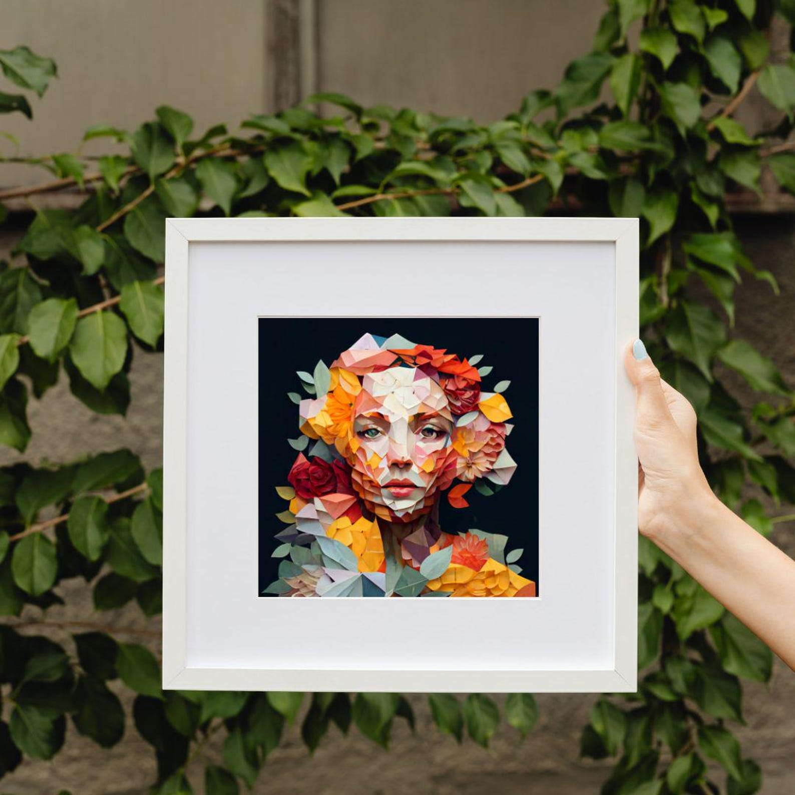 Colorful Flowers Cubist Portrait of a Woman Cubism, Colorful Flower ...