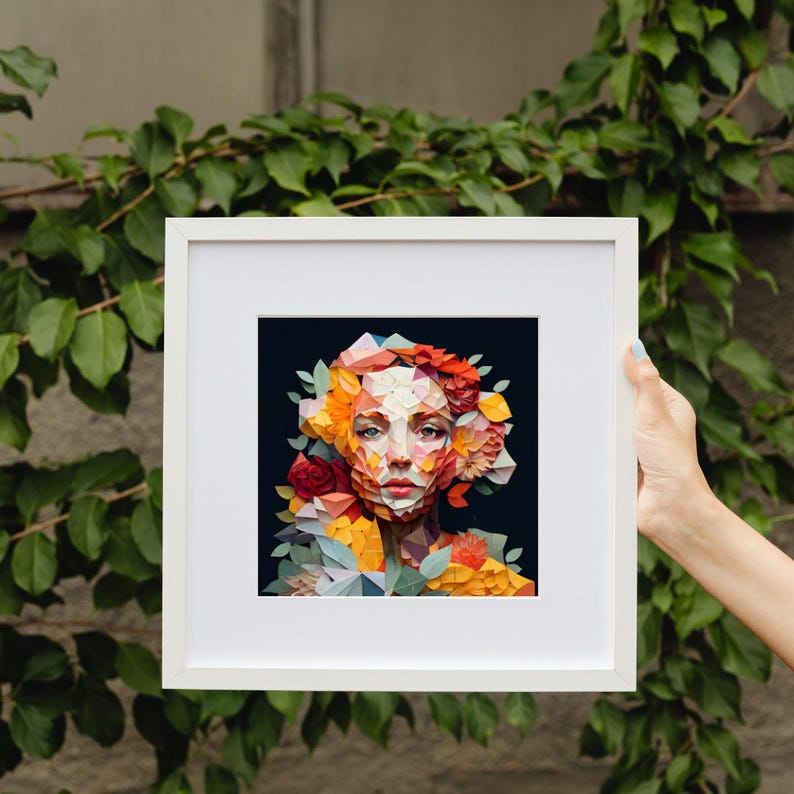 Colorful Flowers Cubist Portrait of a Woman Cubism, Colorful Flower ...