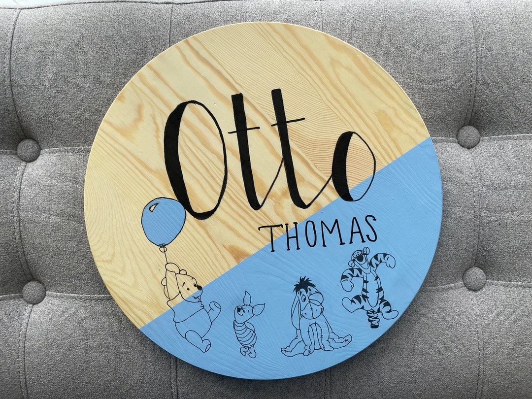Winnie the Pooh Nursery Name Sign - Etsy
