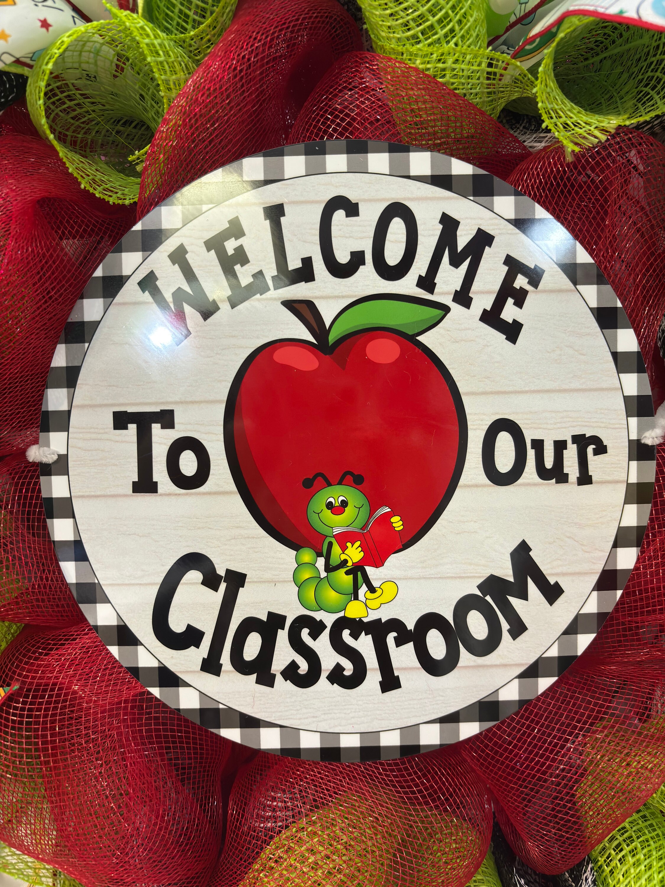 Welcome to Our Classroom Deco Mesh Wreath. School Decor. Teacher Wreath ...