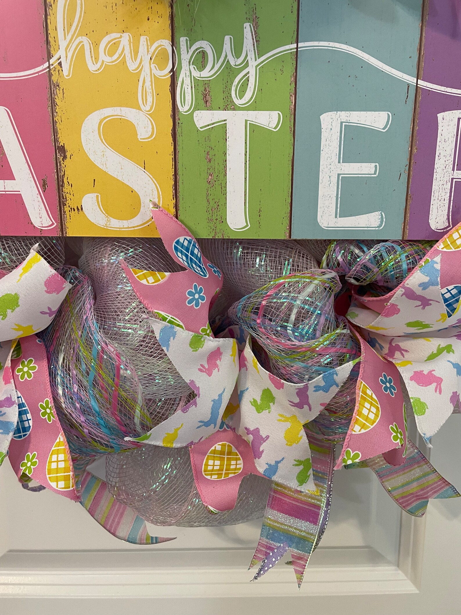 Easter Deco Mesh Wreath, Spring Wreath, Easter Wreath, Wreath for Front ...