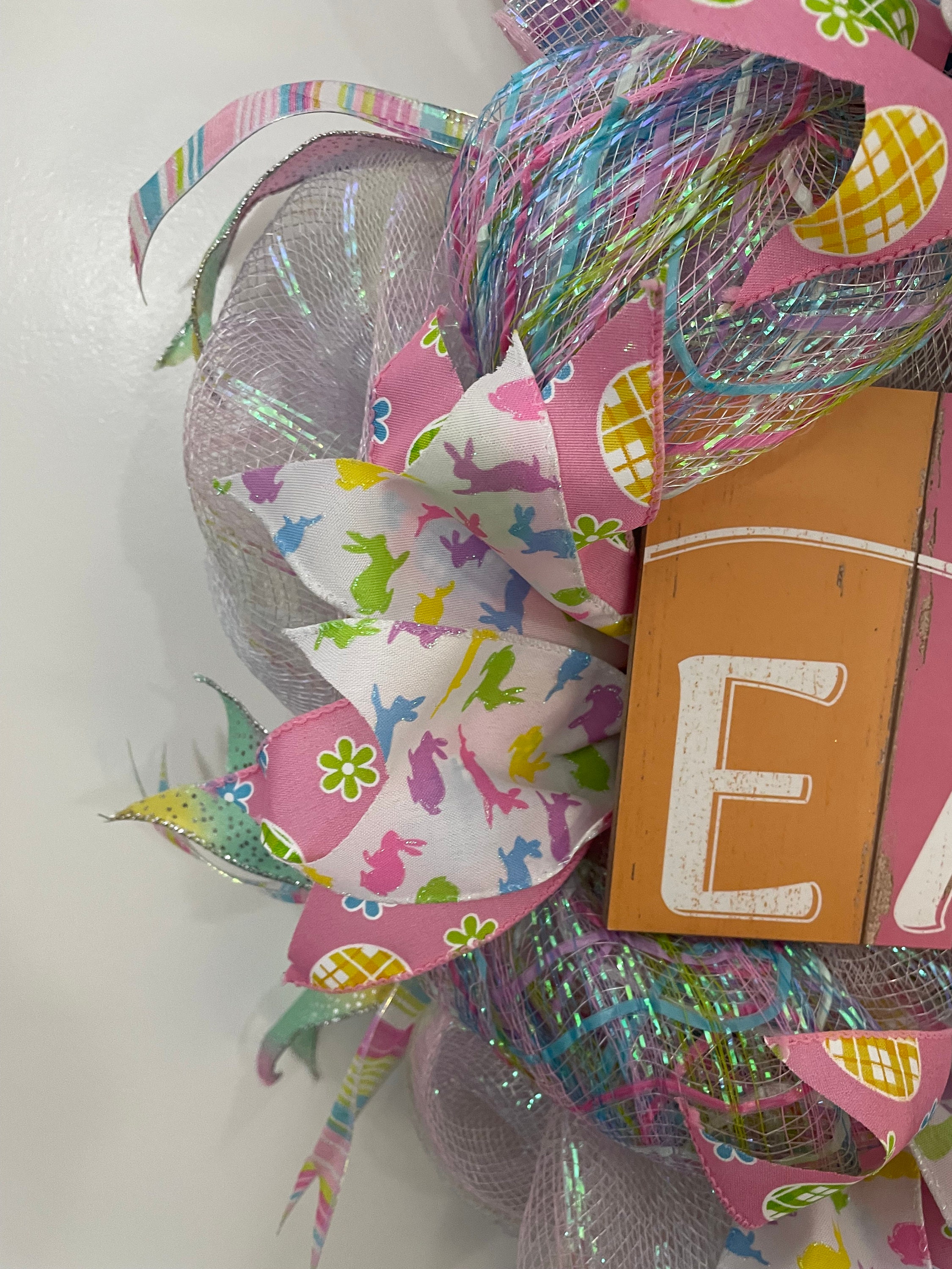 Easter Deco Mesh Wreath, Spring Wreath, Easter Wreath, Wreath for Front ...