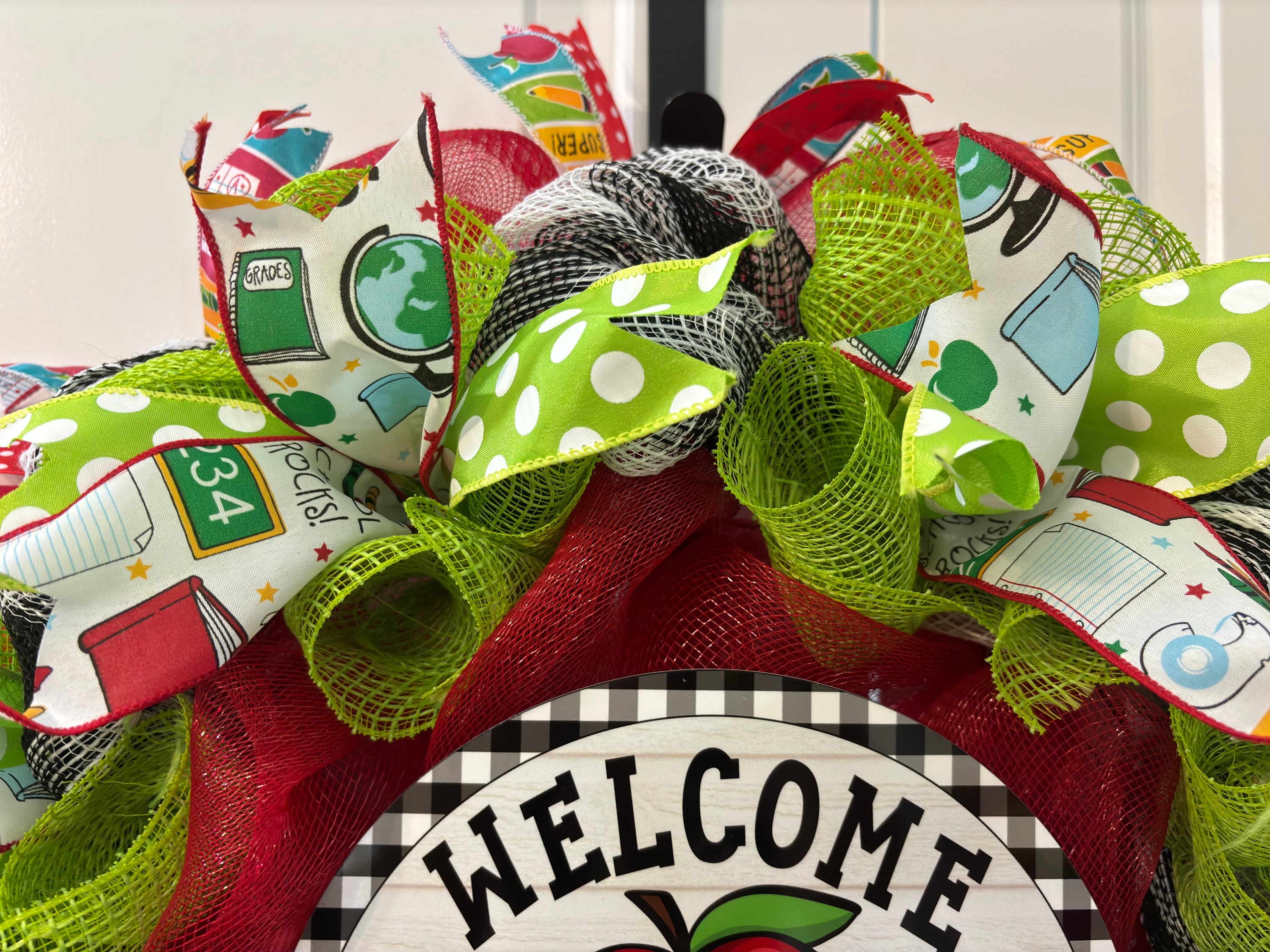 Welcome to Our Classroom Deco Mesh Wreath. School Decor. Teacher Wreath ...