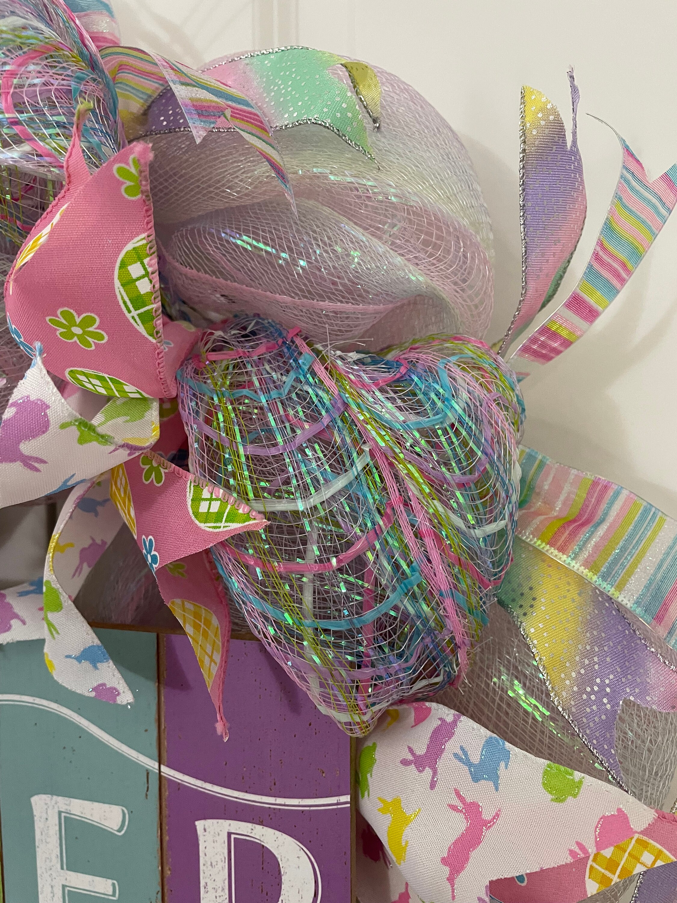 Easter Deco Mesh Wreath, Spring Wreath, Easter Wreath, Wreath for Front ...