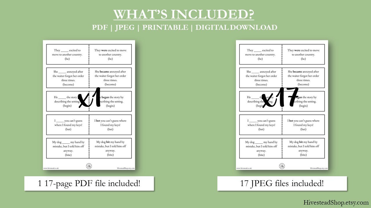 80 Common Irregular Verb Gap-fill Past Simple Tense Flashcards ...