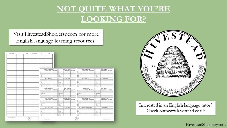 English Grammar Verb Tenses Revision Study Poster Print | Digital ...