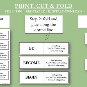 80 Common Present Continuous Tense Irregular Verb Flashcards Digital ...