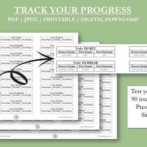 English Grammar Irregular Verb Revision Activity | Digital Download ...