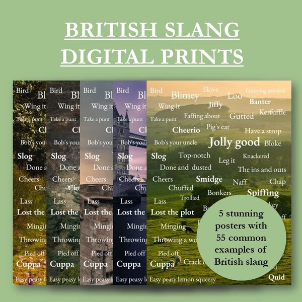 British Slang - Etsy