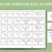 80 Common Irregular Verb Gap-fill Past Simple Tense Flashcards Digital ...