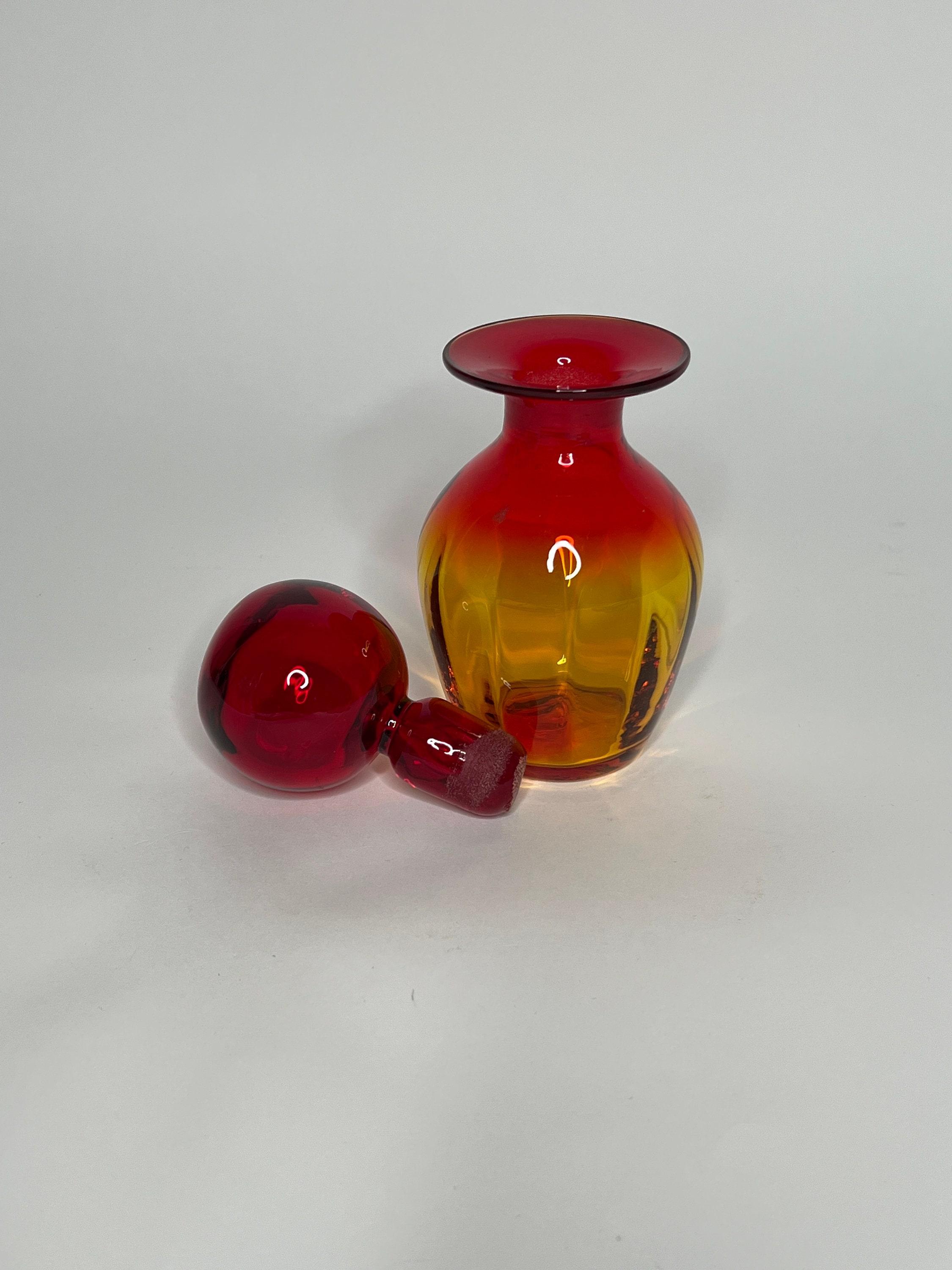 Vintage Amberlina Rainbow Giant Stopper Art Glass - Etsy