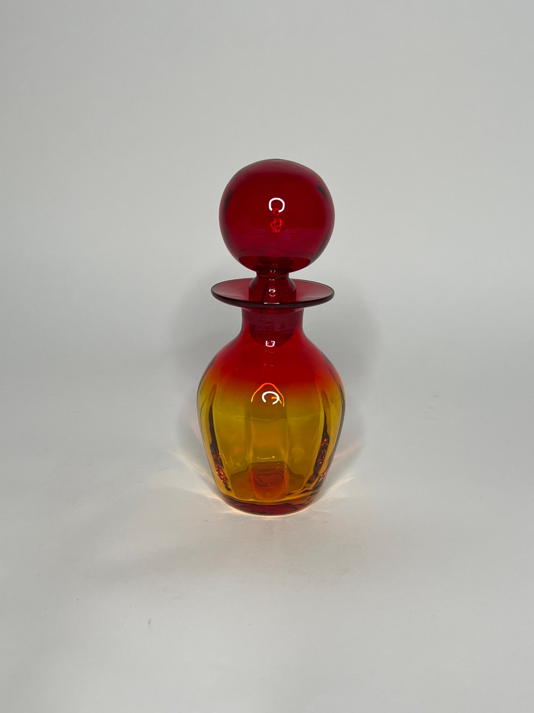 Vintage Amberlina Rainbow Giant Stopper Art Glass - Etsy