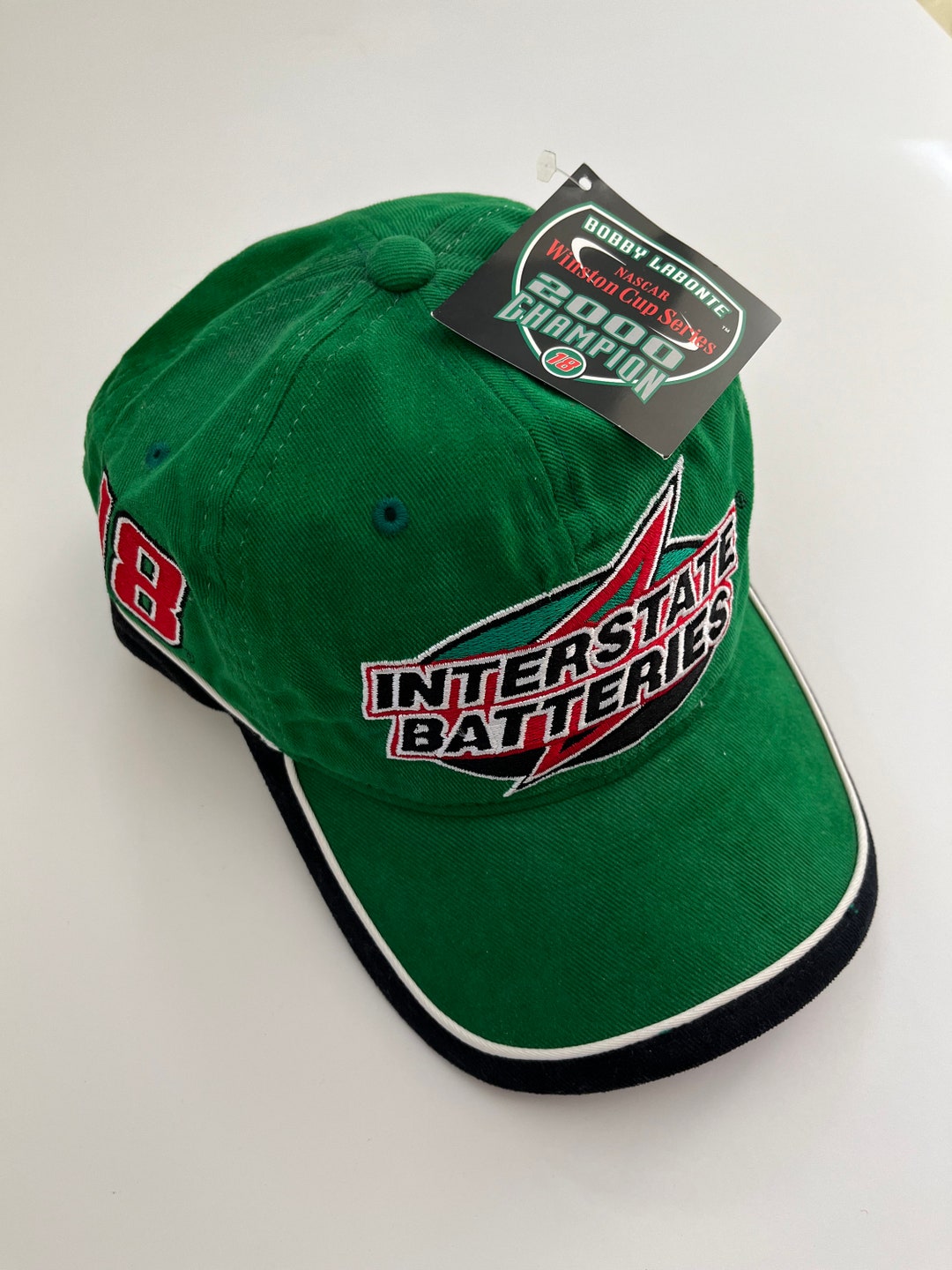 Vintage NASCAR Interstate Batteries Baseball Hat Trucker Cap Bobby ...