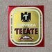 Vintage Cerveza Tecate Beer Tin Over Cardboard Metal Sign Cuauhtemoc ...
