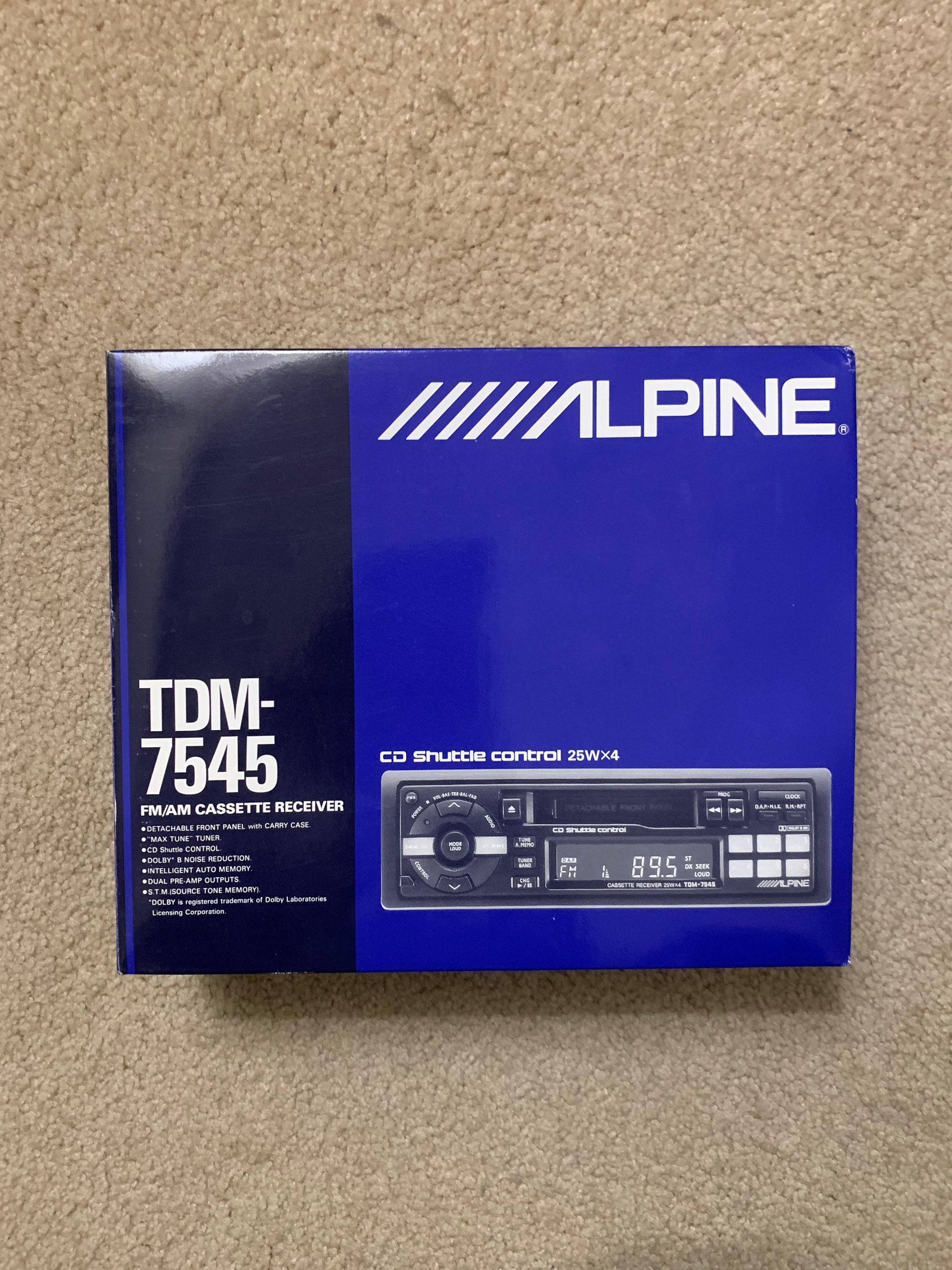 Rare New Vintage Old School Alpine Cassette Tape Car Stereo Radio Deck ...