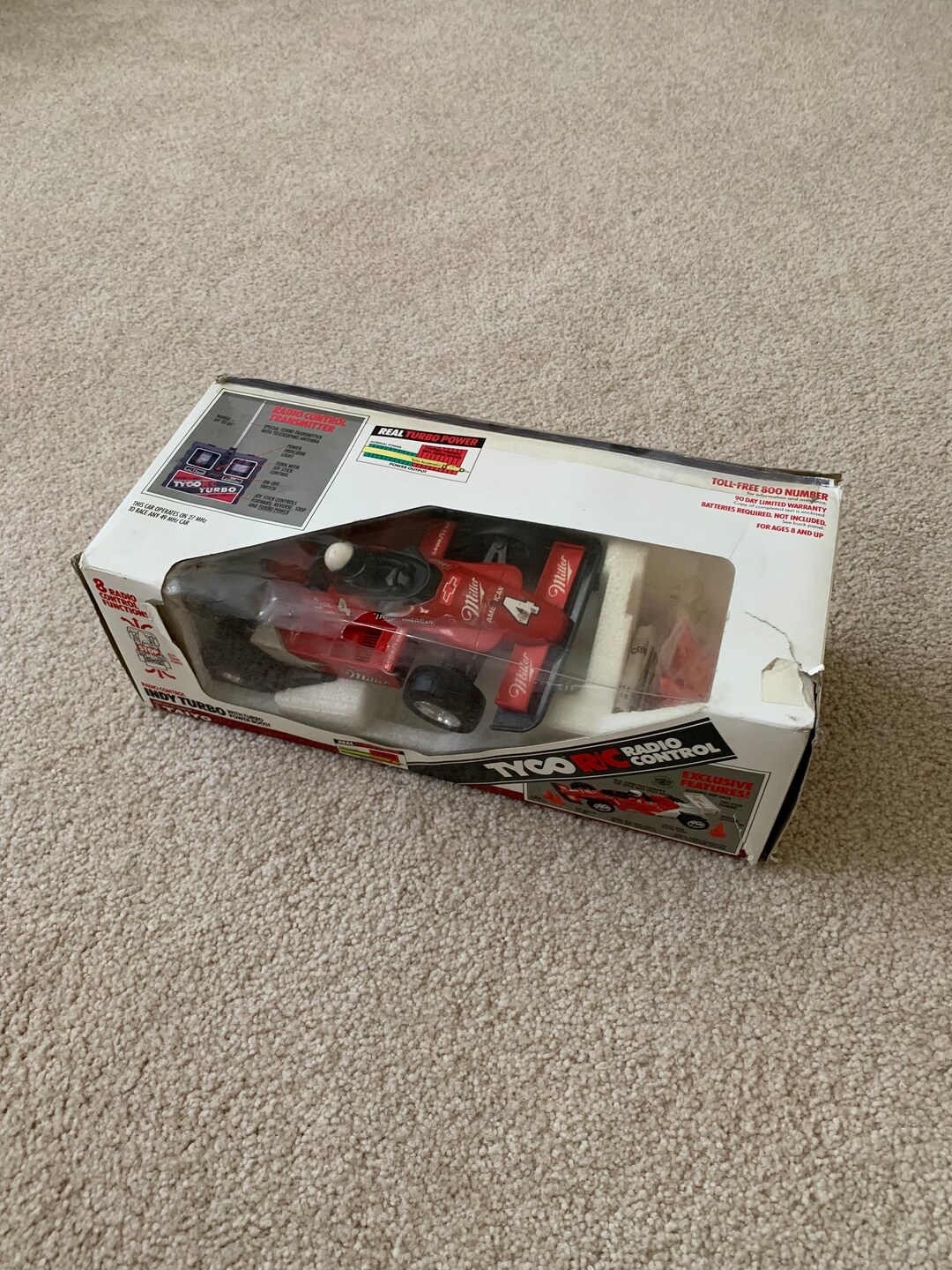 Vintage Tyco R/C Radio Control Indy Turbo Miller Beer Car Precis Taiyo ...